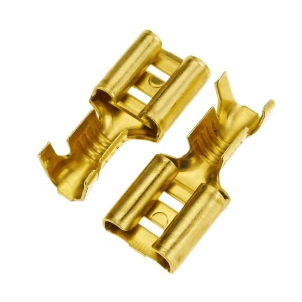 Terminal Laton Pala Hembra con Traba 6.3mm N°517 LCT